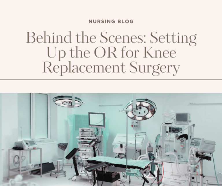 Knee Replacement Surgery Operating Room Set up